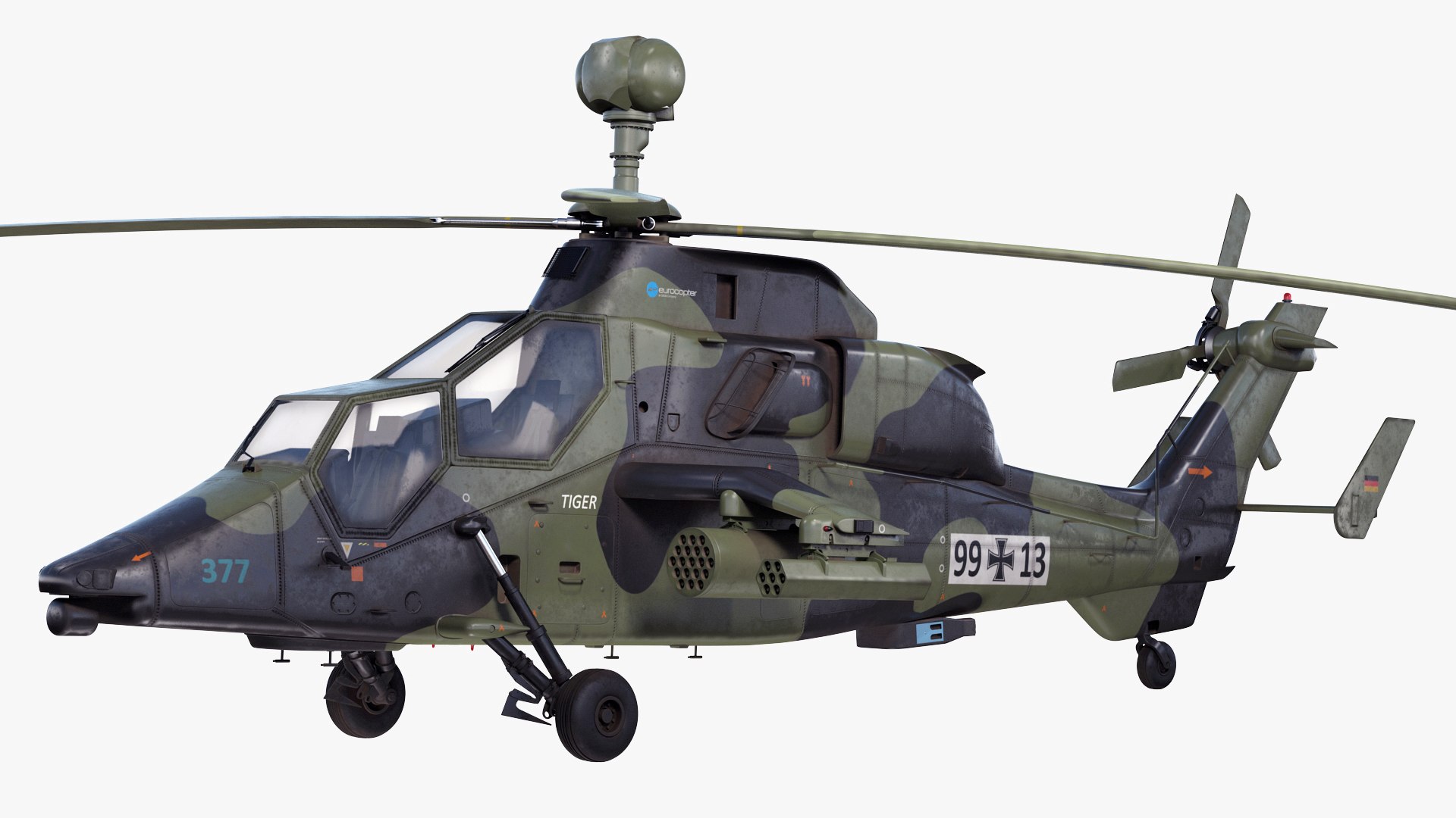 Eurocopter Tiger Ec665 German 3d Model