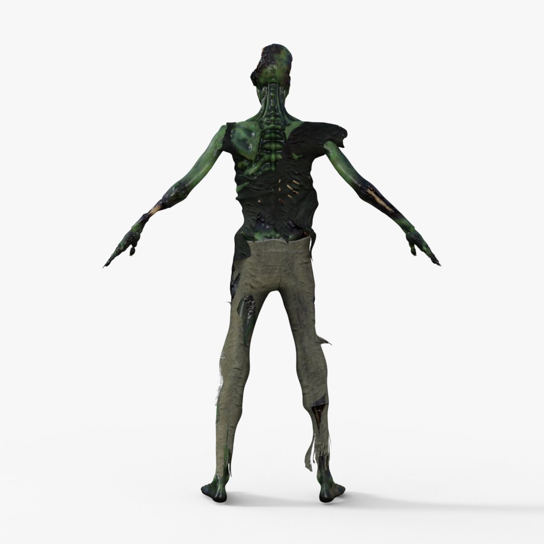 Scary Zombie Skeleton Rigged 3D Model - TurboSquid 1983435