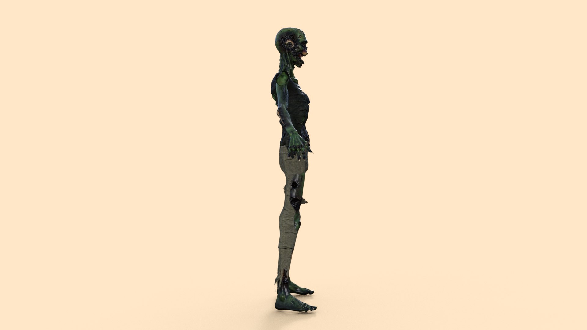 Scary Zombie Skeleton Rigged 3D model - TurboSquid 1983435