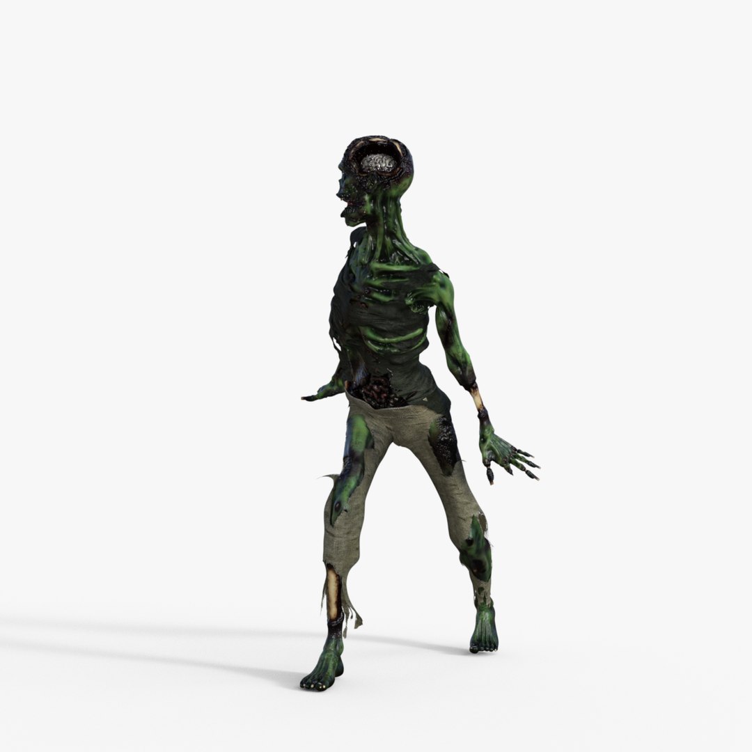 Scary Zombie Skeleton Rigged 3D model - TurboSquid 1983435
