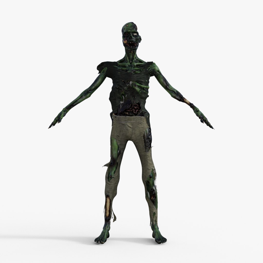 Scary Zombie Skeleton Rigged 3D Model - TurboSquid 1983435