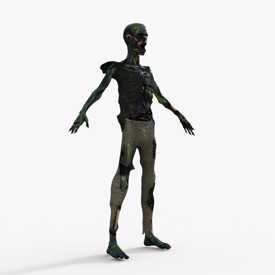 Scary Zombie Skeleton Rigged 3D Model - TurboSquid 1983435