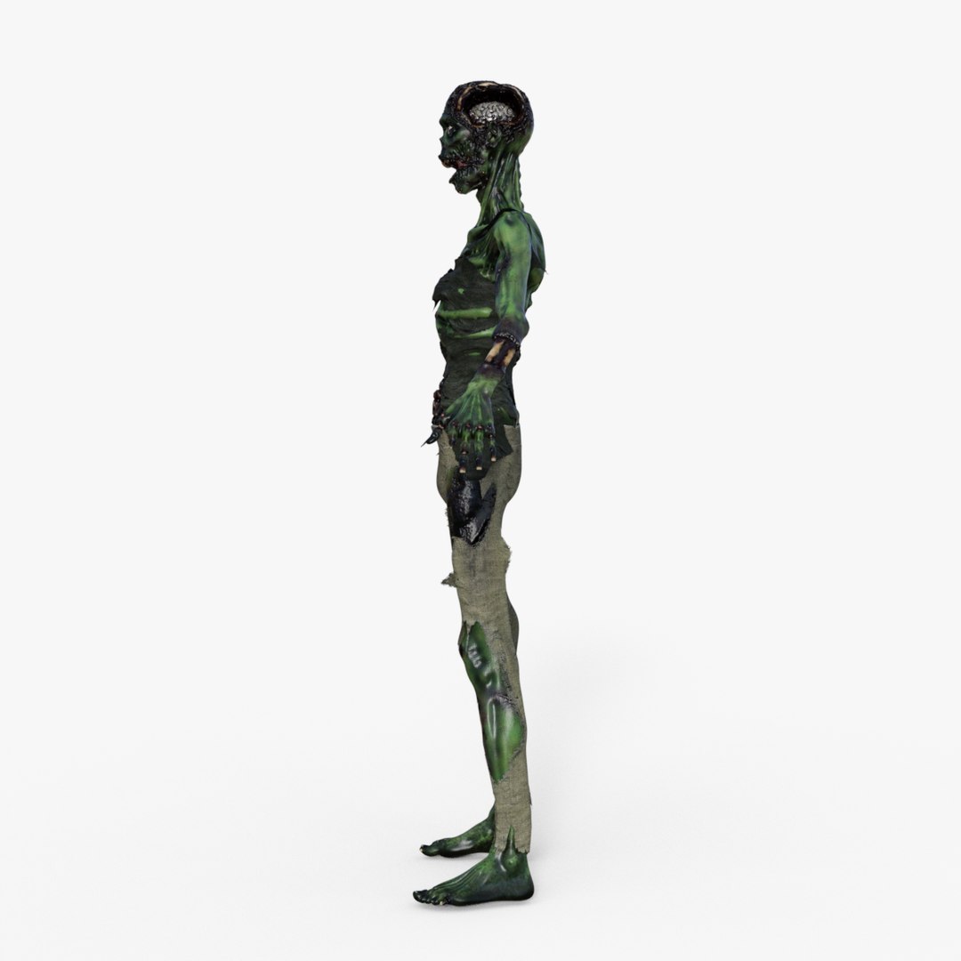 Scary Zombie Skeleton Rigged 3D Model - TurboSquid 1983435
