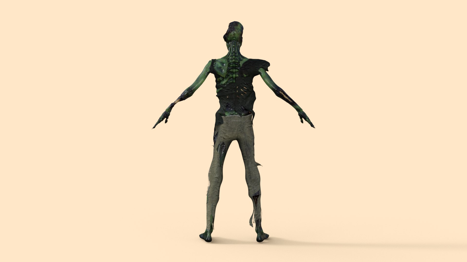 Scary Zombie Skeleton Rigged 3D model - TurboSquid 1983435