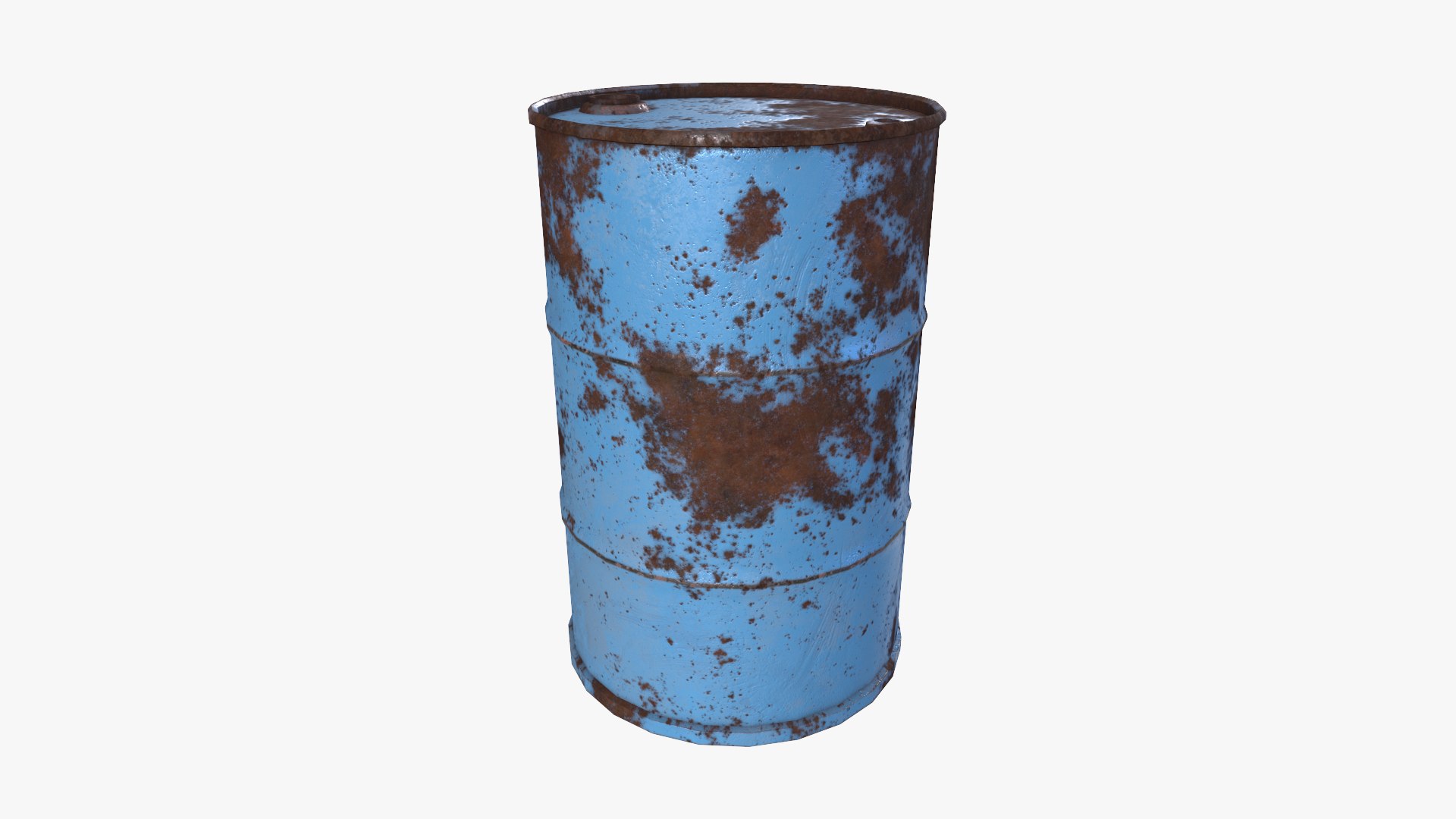 3D Painted Rust Barrel - TurboSquid 1829252