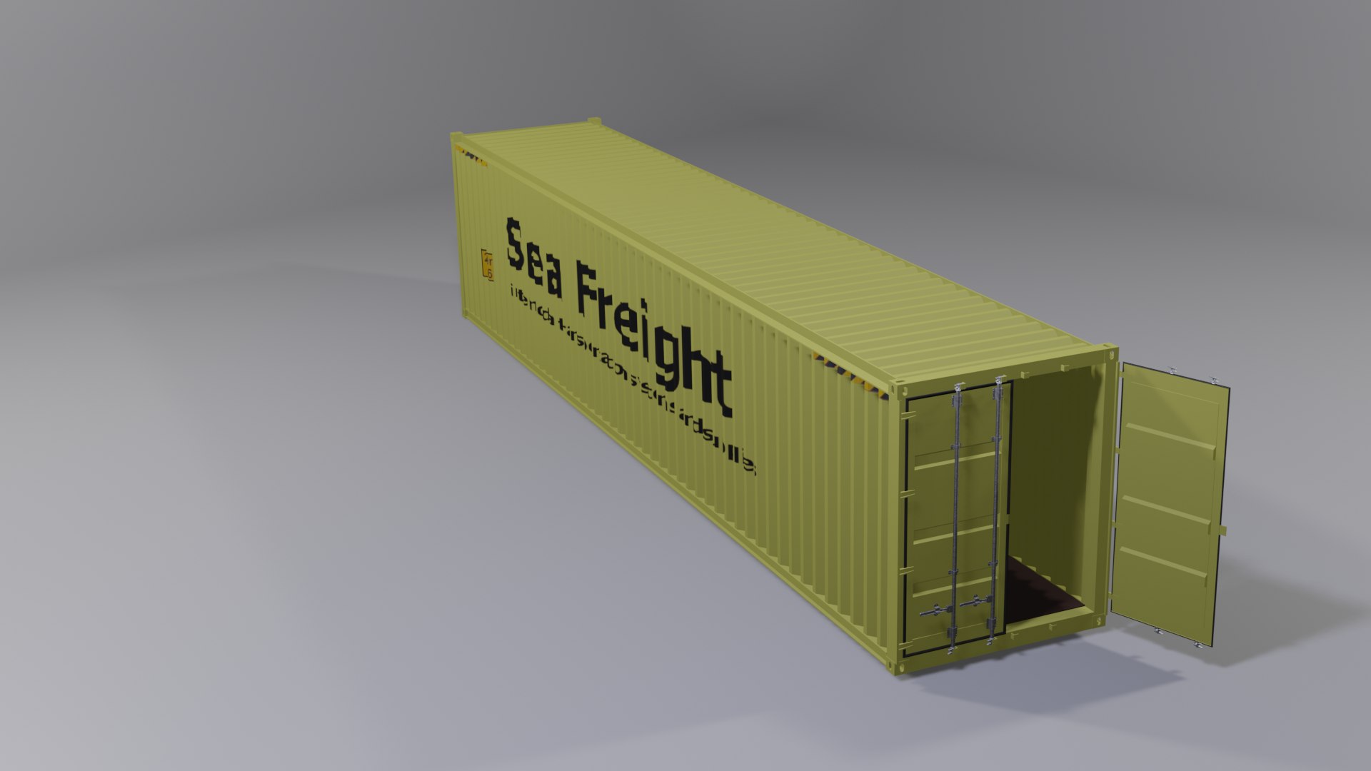45 foot High cube shipping container 3D model - TurboSquid 1774996