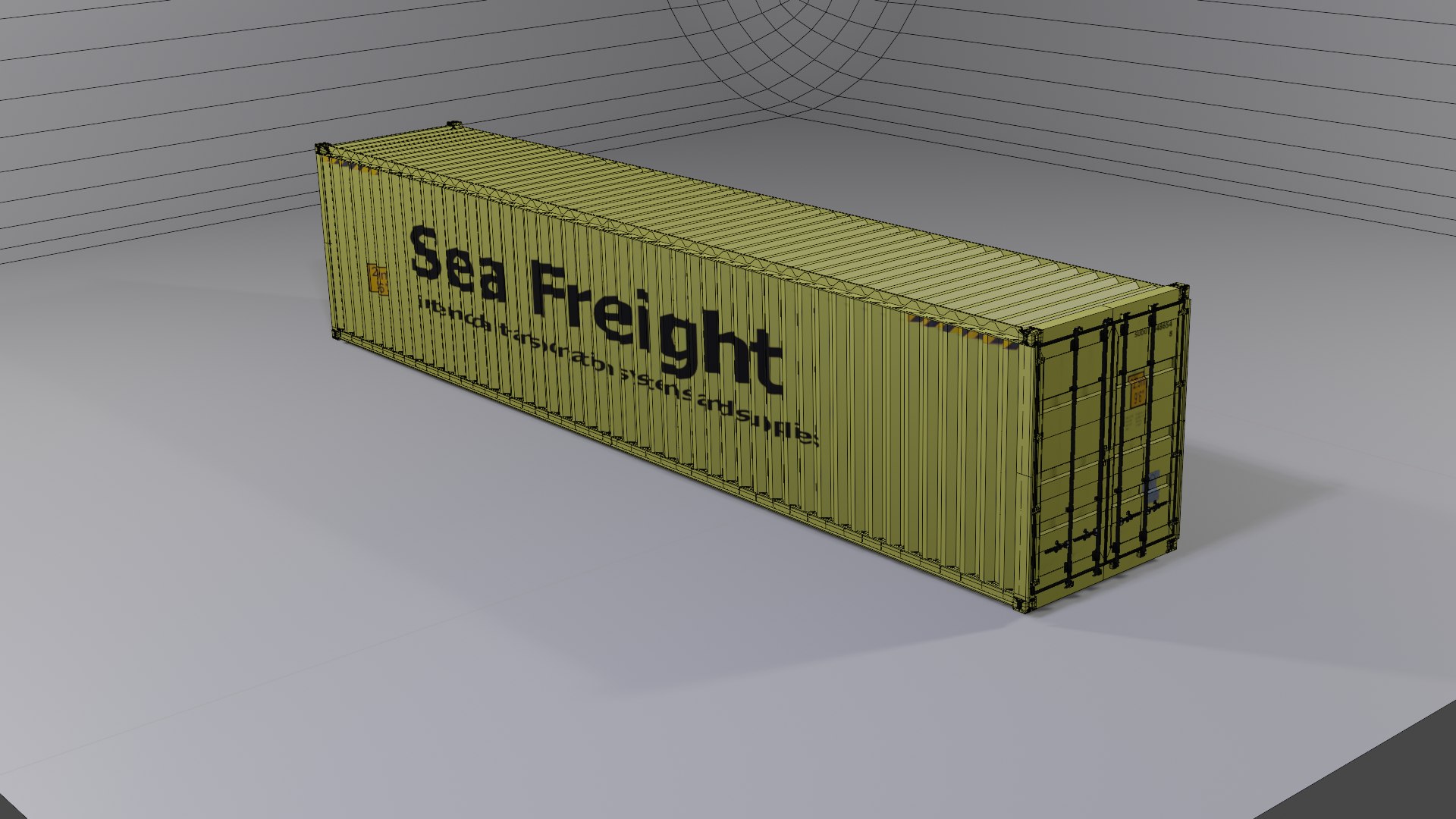45 foot High cube shipping container 3D model - TurboSquid 1774996