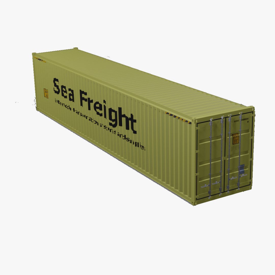 45 foot High cube shipping container 3D model - TurboSquid 1774996