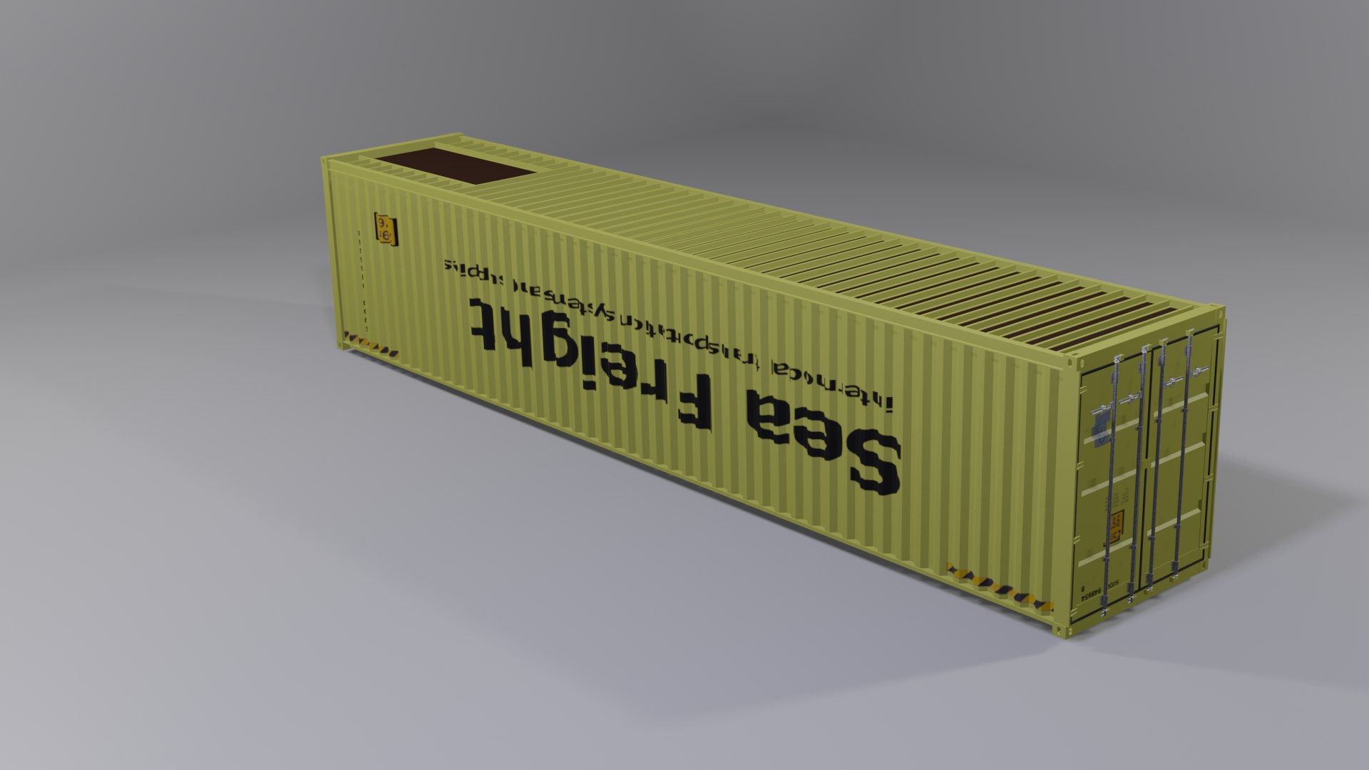 45 foot High cube shipping container 3D model - TurboSquid 1774996