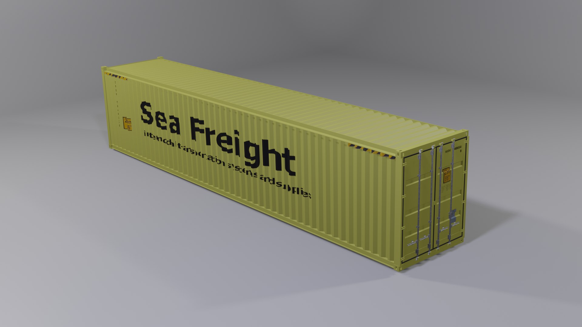 45 foot High cube shipping container 3D model - TurboSquid 1774996