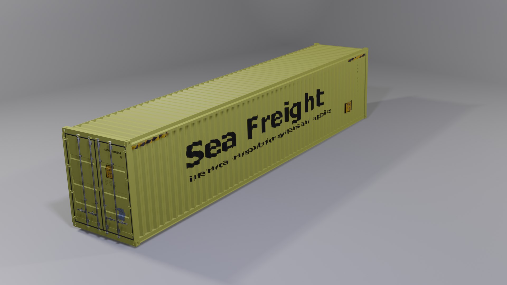 45 foot High cube shipping container 3D model - TurboSquid 1774996