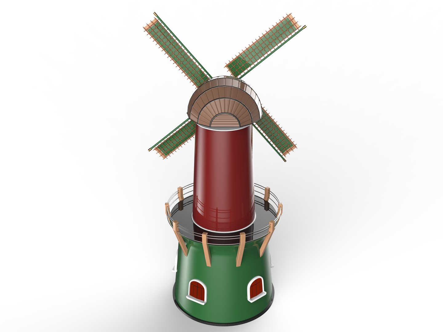 3D Model Windmill Wind Cartoon - TurboSquid 1466643