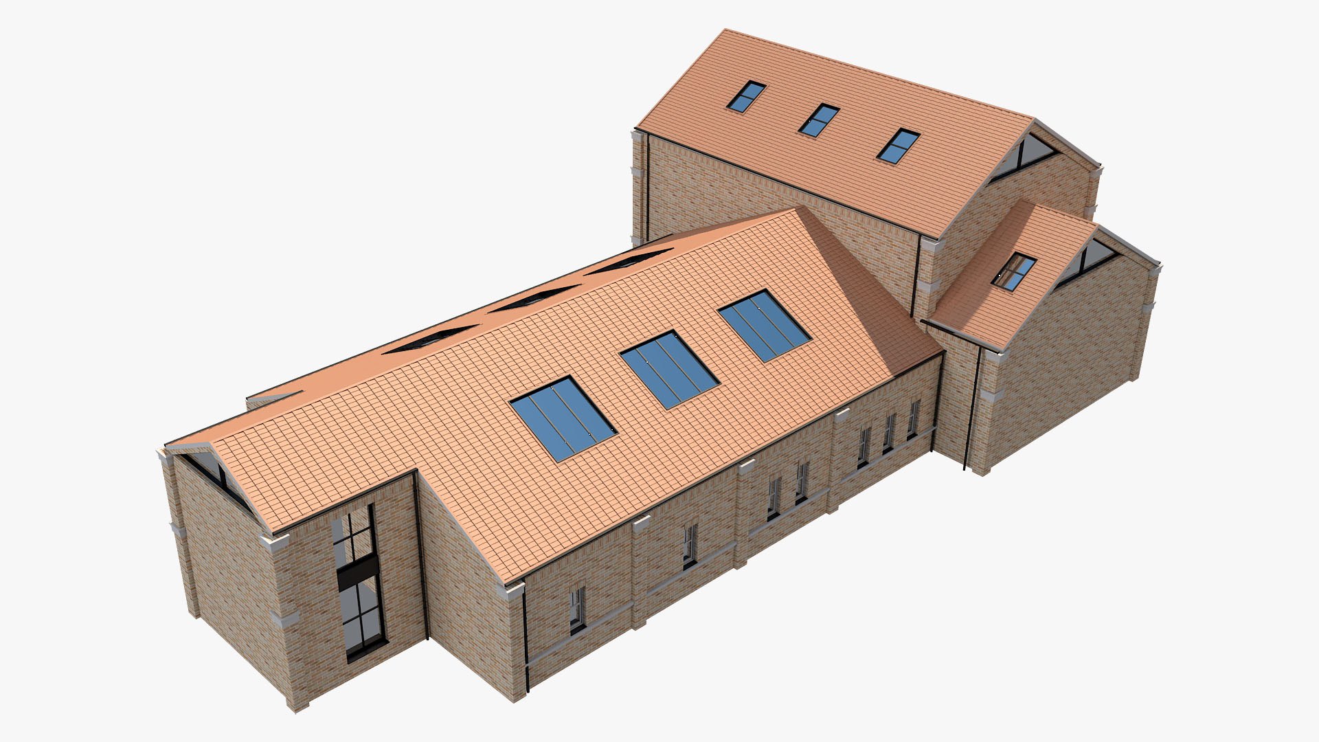 Brick House Model - TurboSquid 1666029
