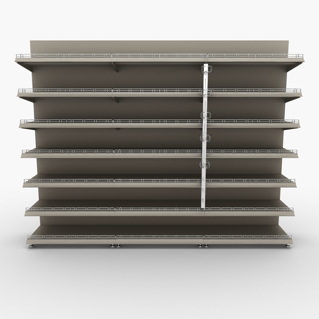 3d supermarket shelf model