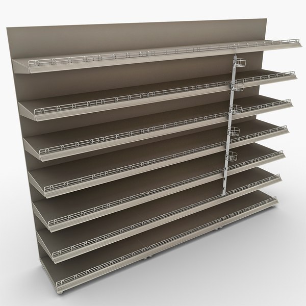 3d supermarket shelf model