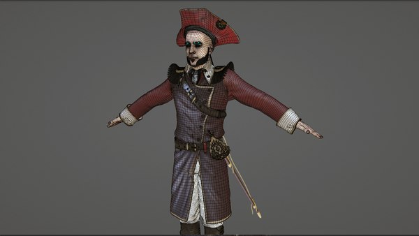 modelo 3d Modelo 3D de personaje de soldado Napoleón aparejado realista ...