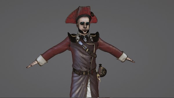 modelo 3d Modelo 3D de personaje de soldado Napoleón aparejado realista ...