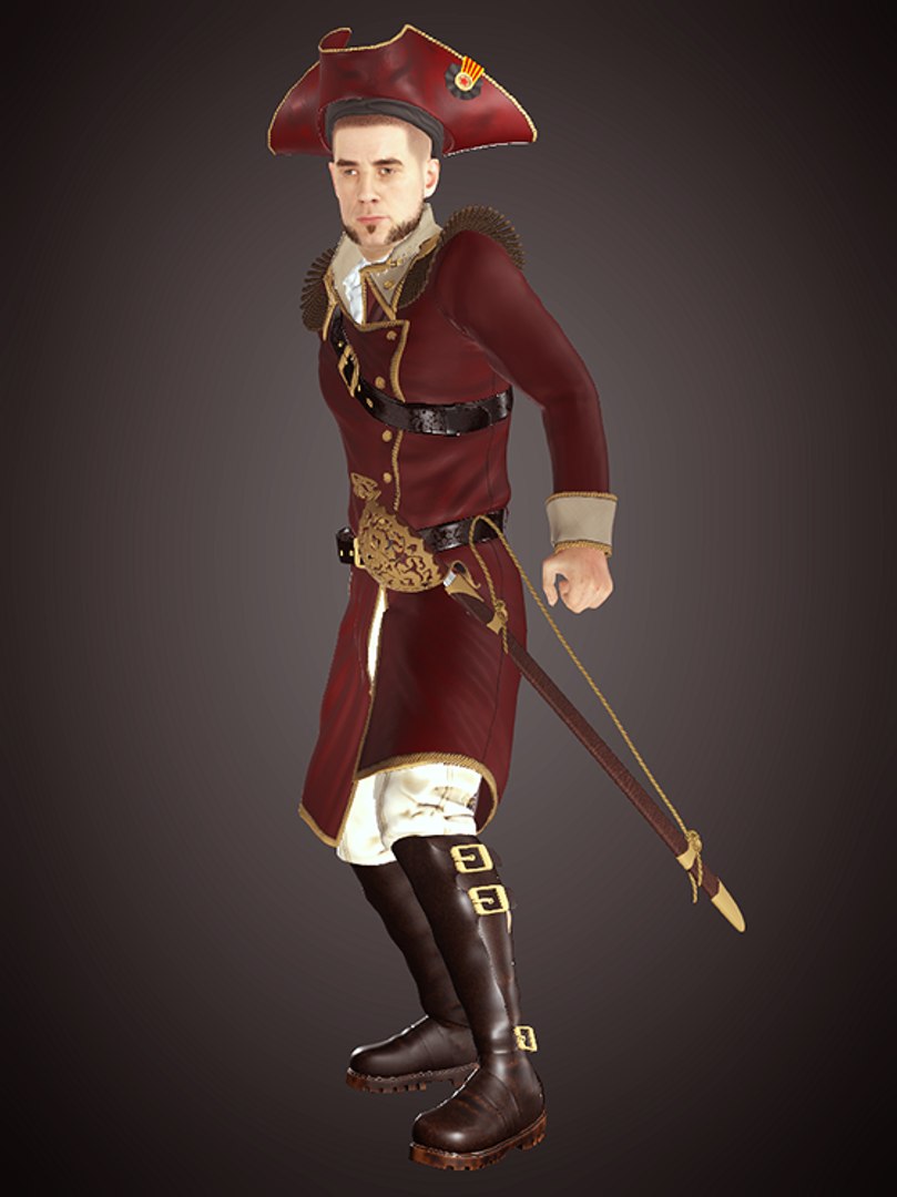 Modelo 3D de personagem realista de soldado Napoleão Modelo 3D ...