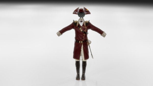 modelo 3d Modelo 3D de personaje de soldado Napoleón aparejado realista ...