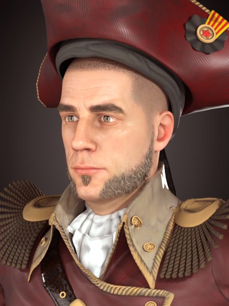 modelo 3d Modelo 3D de personaje de soldado Napoleón aparejado realista ...