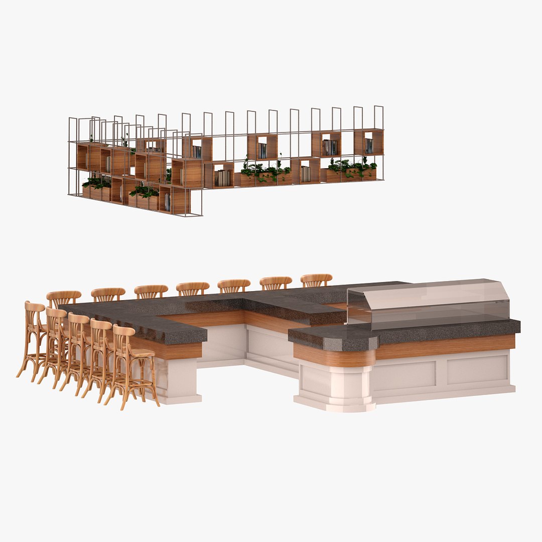 3D bar set furniture - TurboSquid 1228326