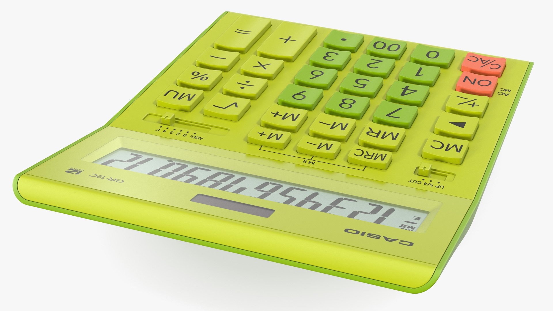 3D Model Casio Gr-12c Yellow Calculator - TurboSquid 1467451