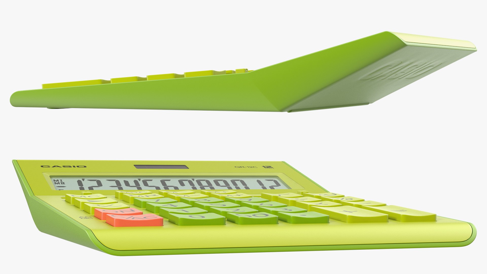 3D Model Casio Gr-12c Yellow Calculator - TurboSquid 1467451