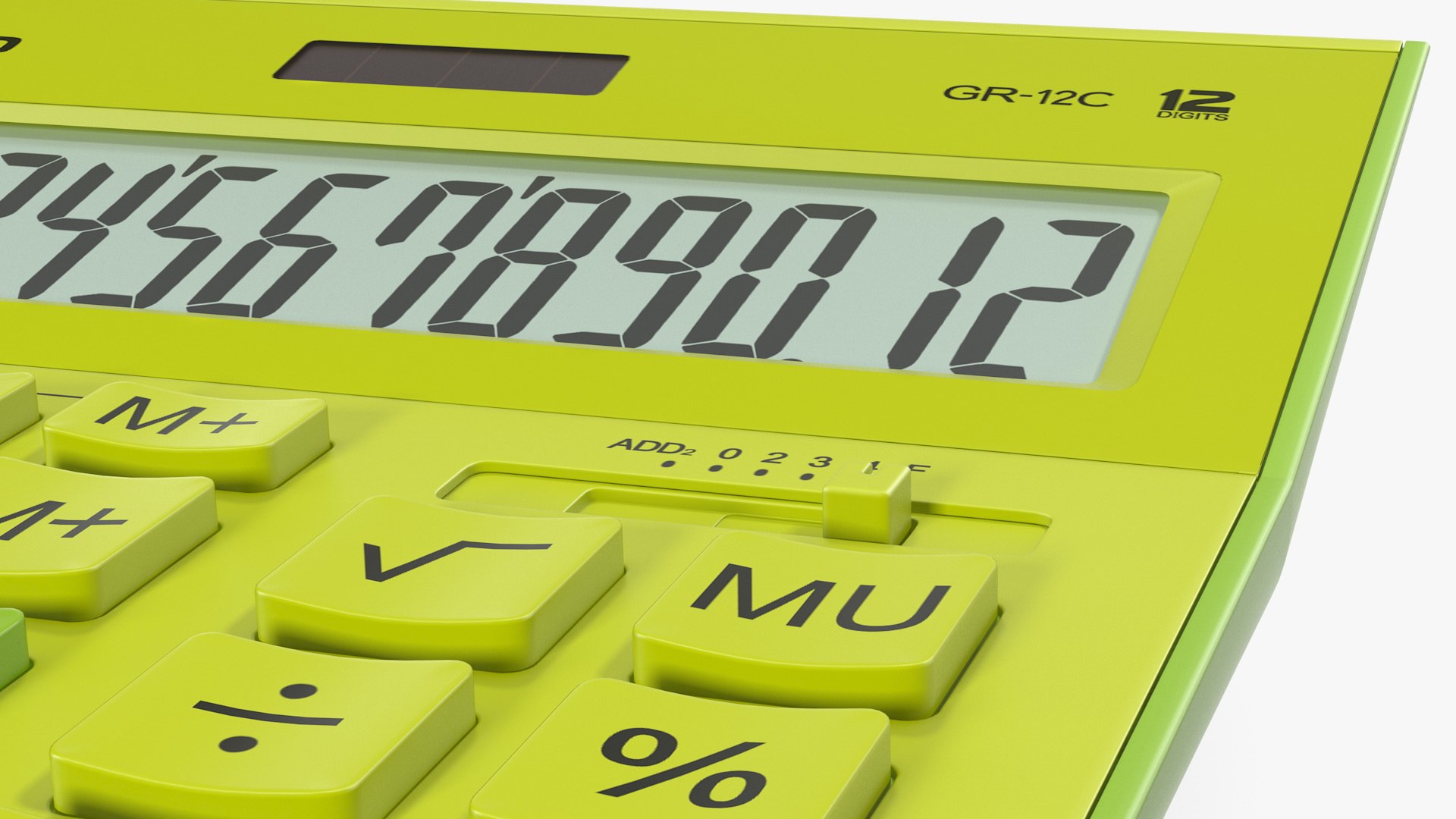 3D Model Casio Gr-12c Yellow Calculator - TurboSquid 1467451
