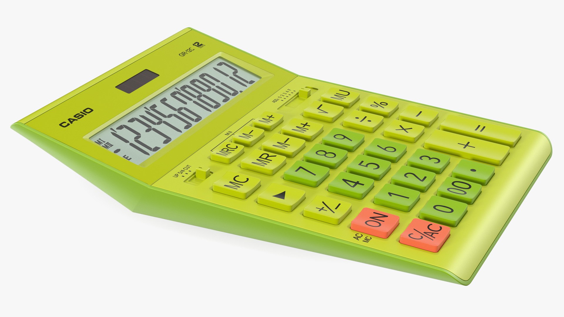 3D Model Casio Gr-12c Yellow Calculator - TurboSquid 1467451