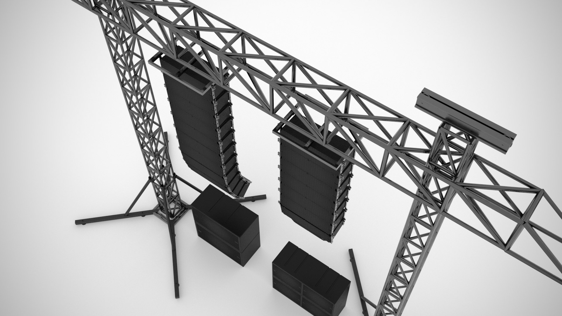 3D Concert Sound System Line Array - TurboSquid 2028907