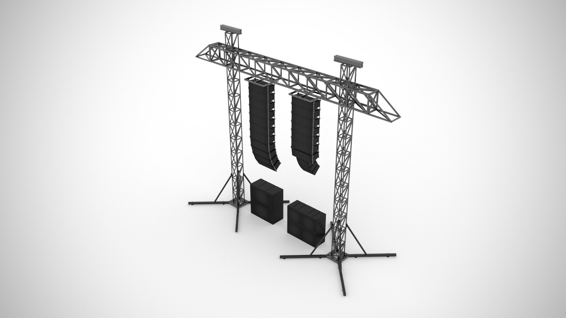 3D Concert Sound System Line Array - TurboSquid 2028907