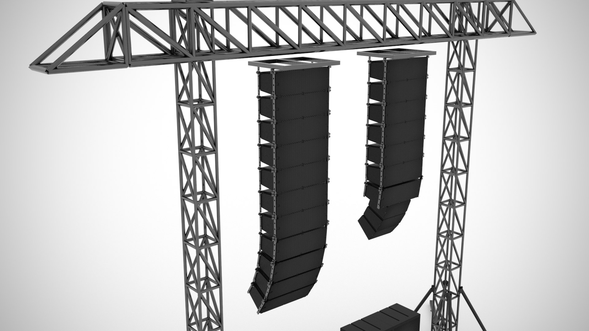 3D Concert Sound System Line Array - TurboSquid 2028907