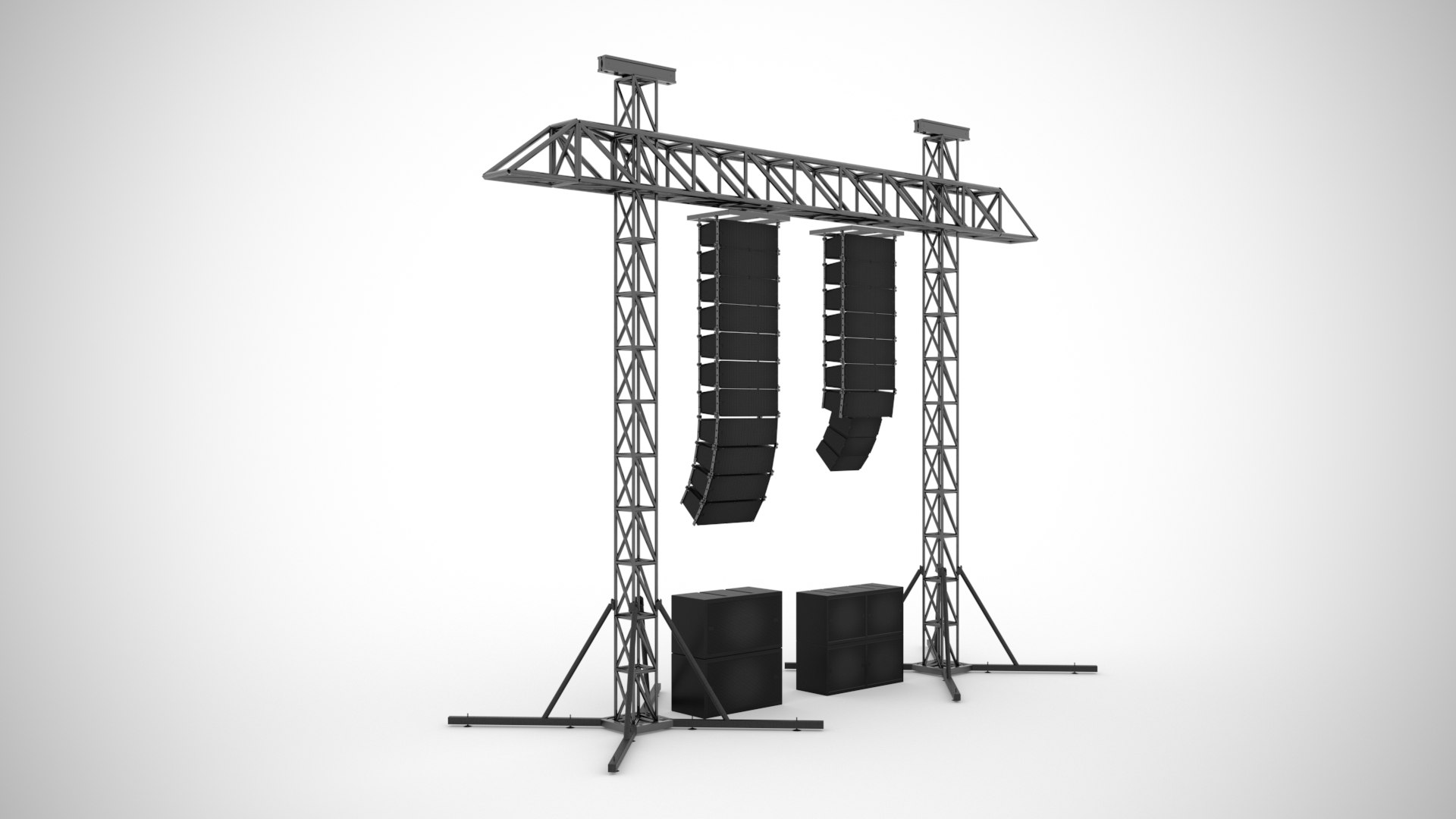 3D Concert Sound System Line Array - TurboSquid 2028907