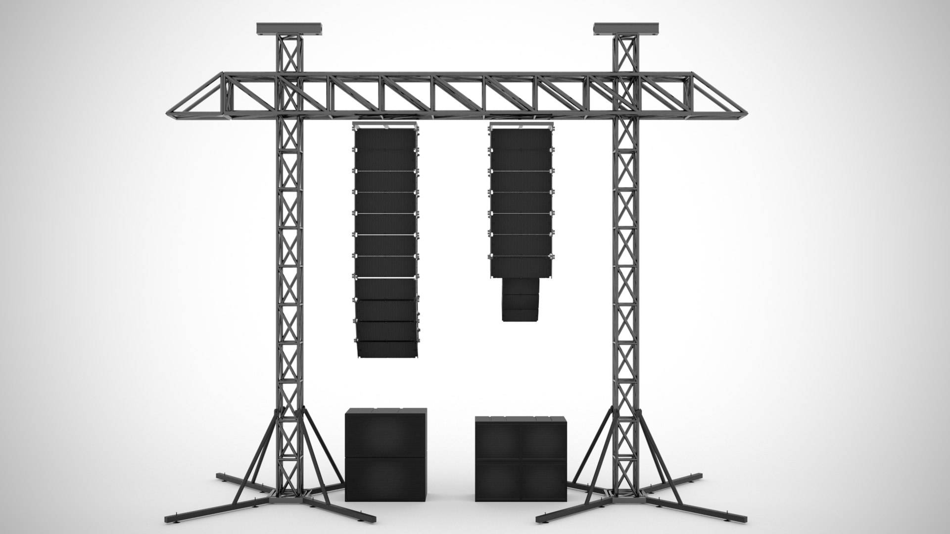3D Concert Sound System Line Array - TurboSquid 2028907