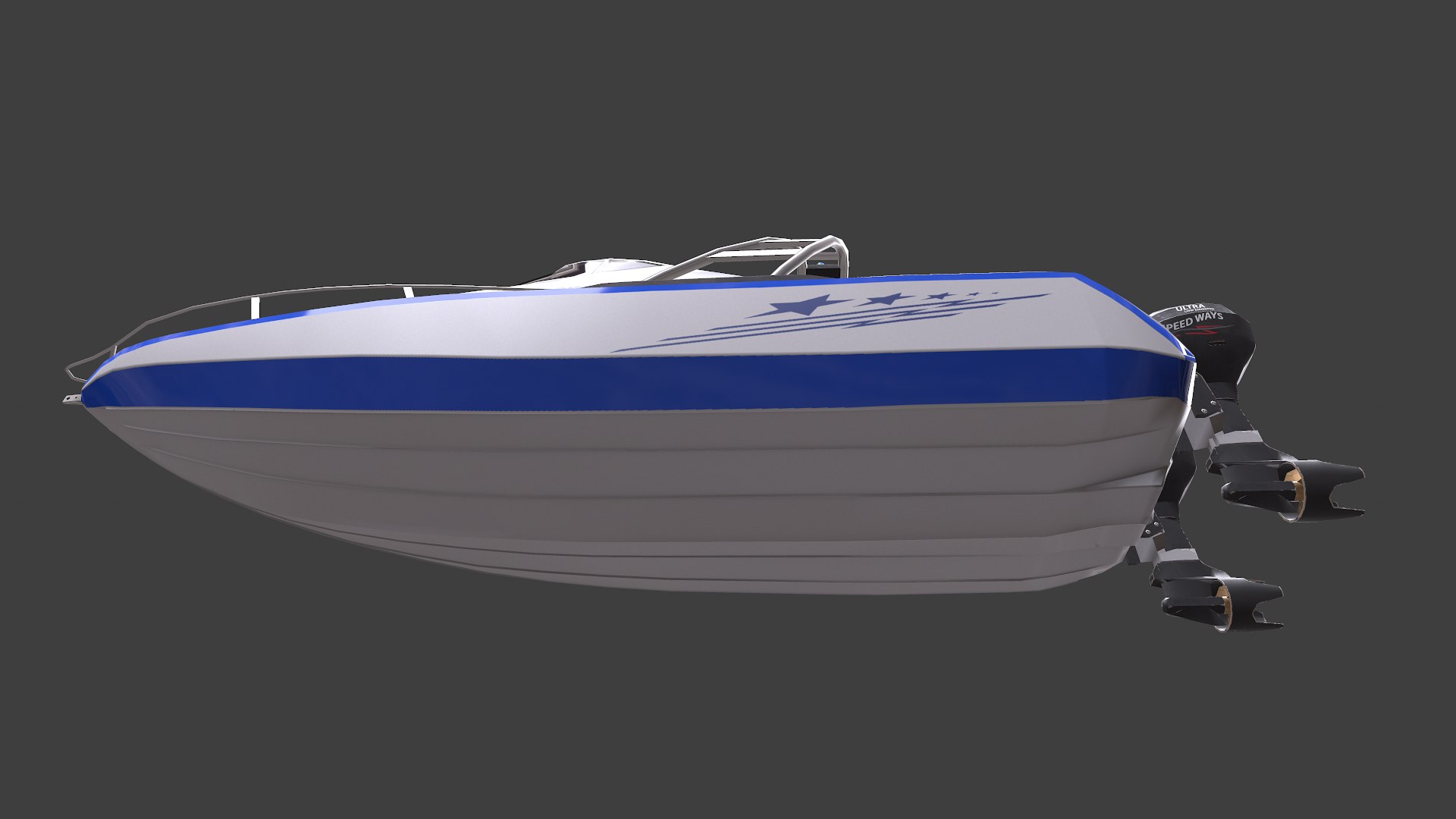 Speedboat Low-poly PBR 3D Model - TurboSquid 2113130