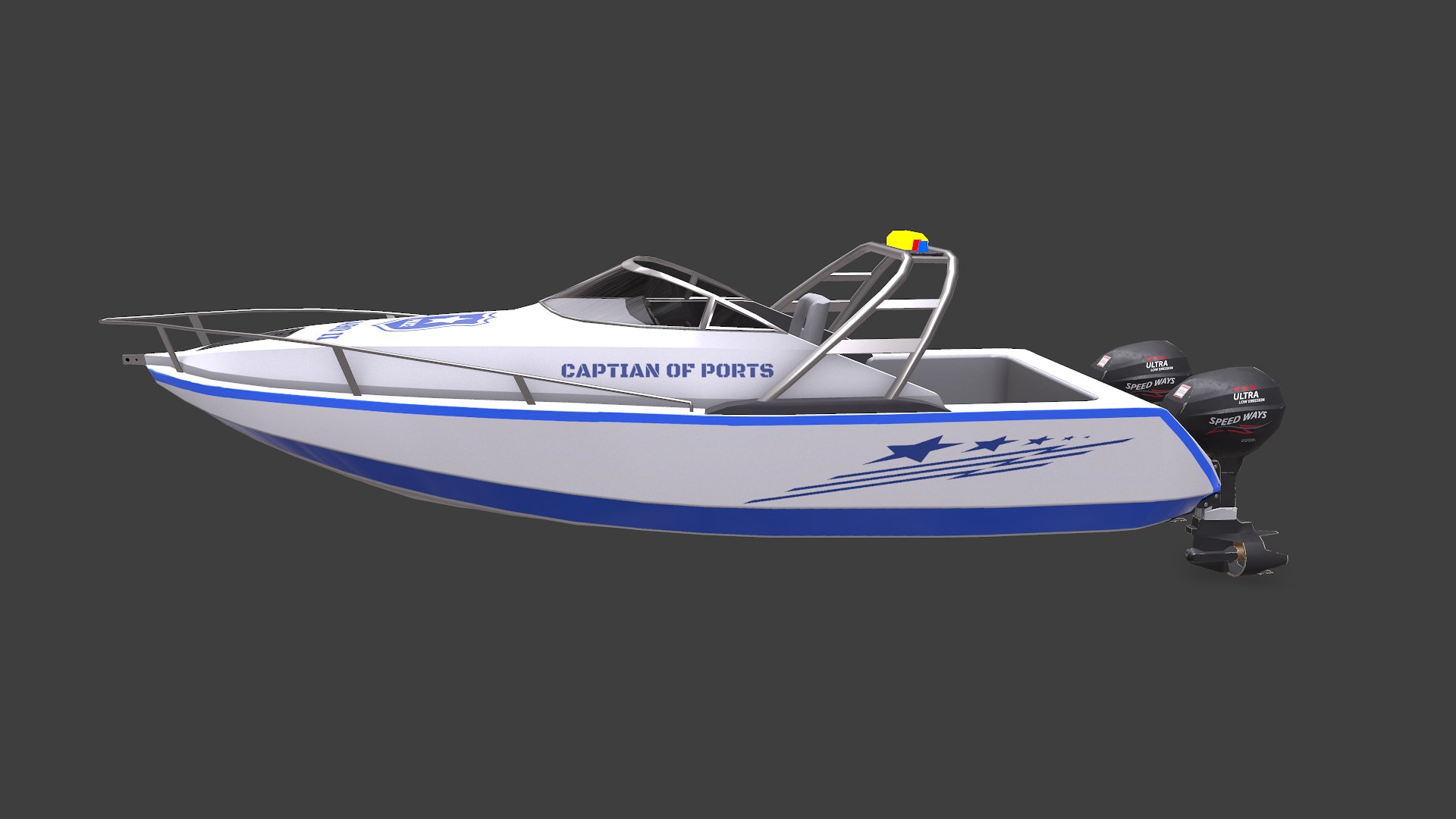 Speedboat Low-poly PBR 3D Model - TurboSquid 2113130