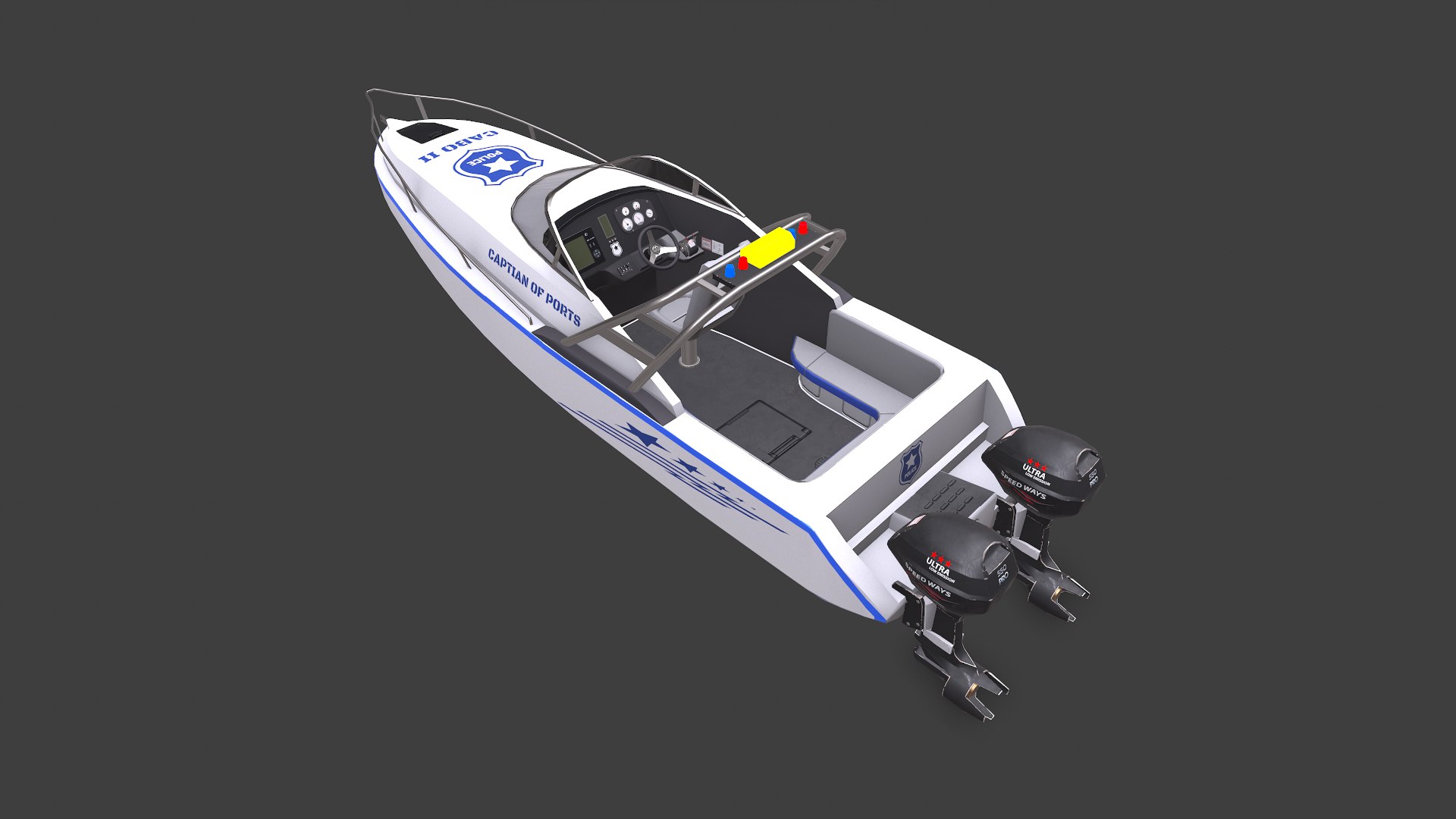 Speedboat Low-poly PBR 3D Model - TurboSquid 2113130