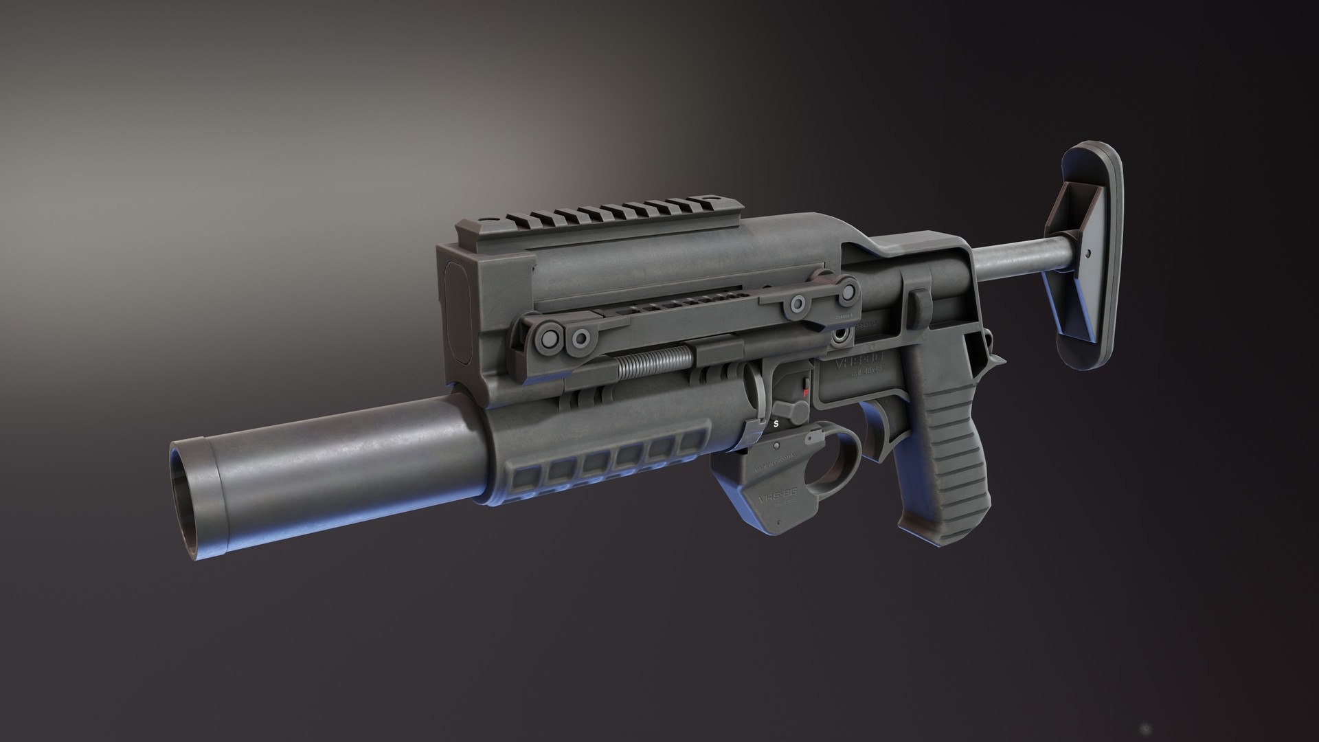 VHS BG Grenade Launcher 3D Model - TurboSquid 2193969