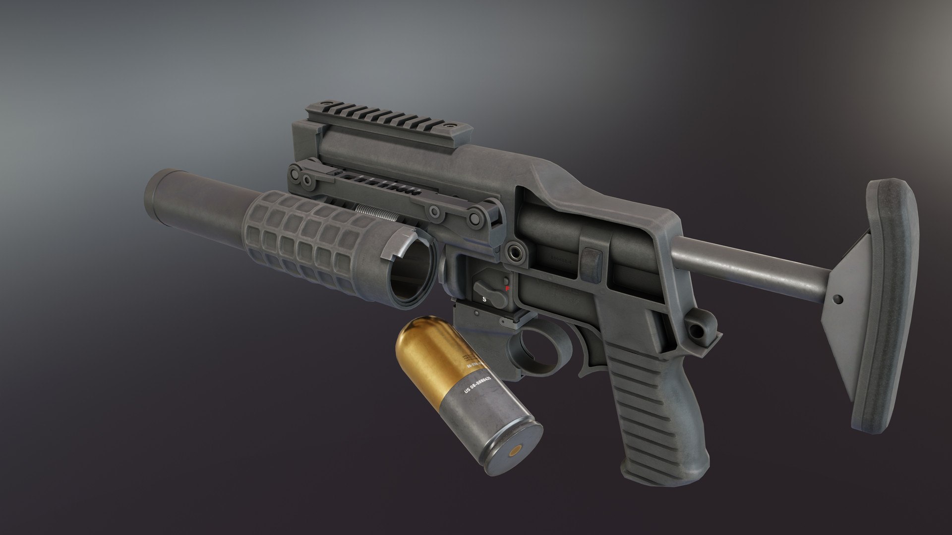 VHS BG Grenade Launcher 3D Model - TurboSquid 2193969
