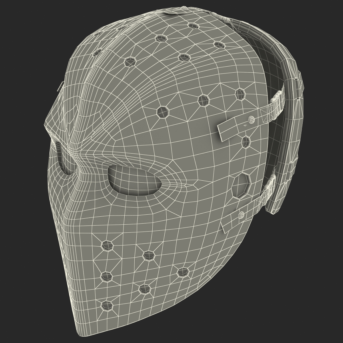 hockey mask 3d c4d