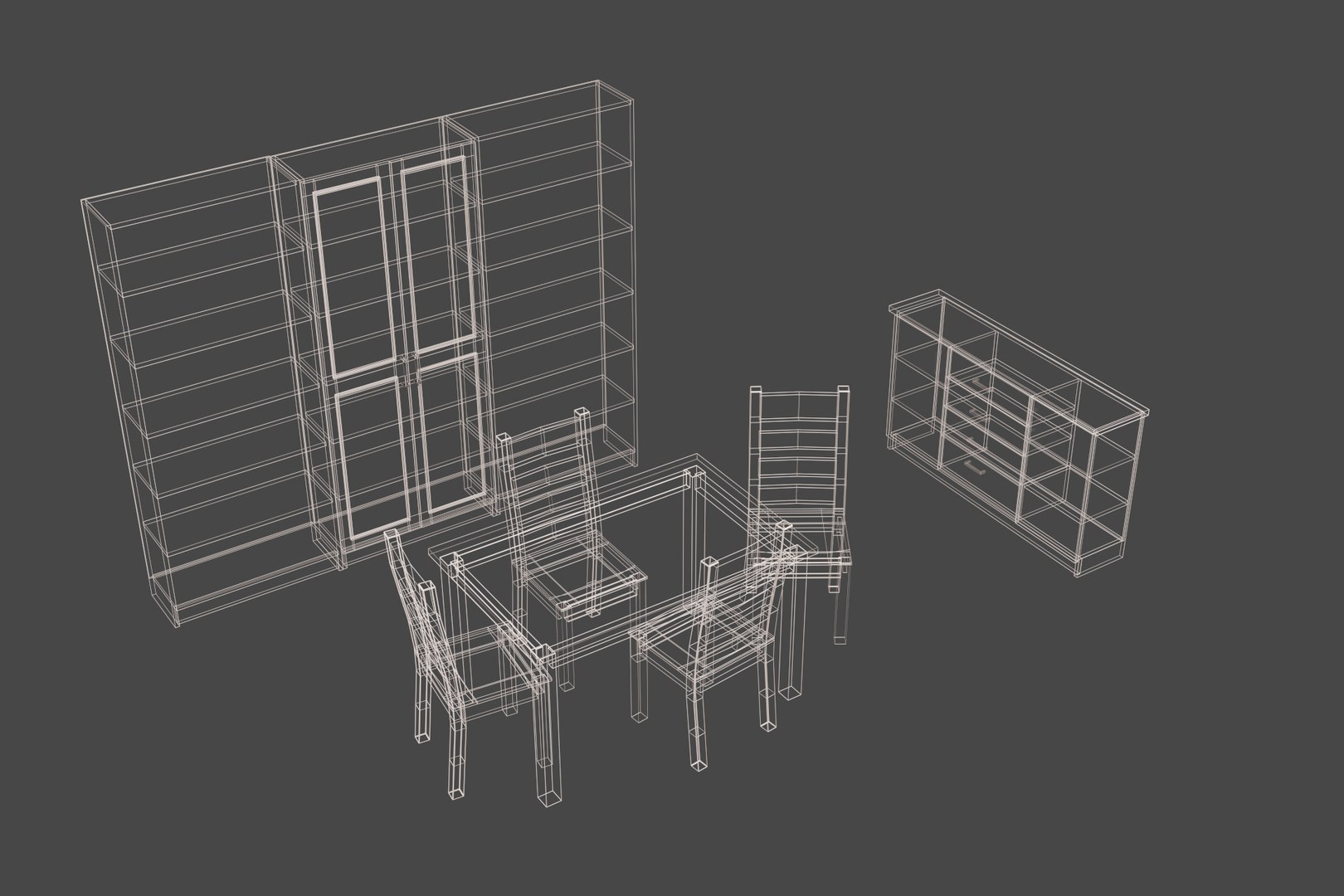 Dining-room 3D - TurboSquid 1809759