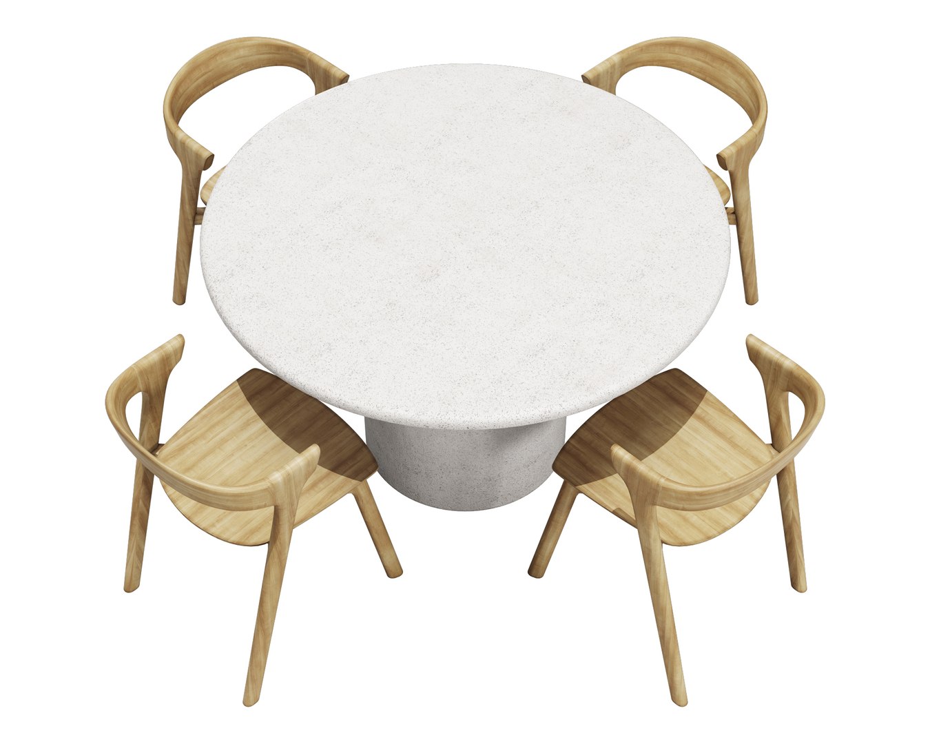 Ethnicraft Diding Set Elements Dining Table-bok Chair 3D Model ...