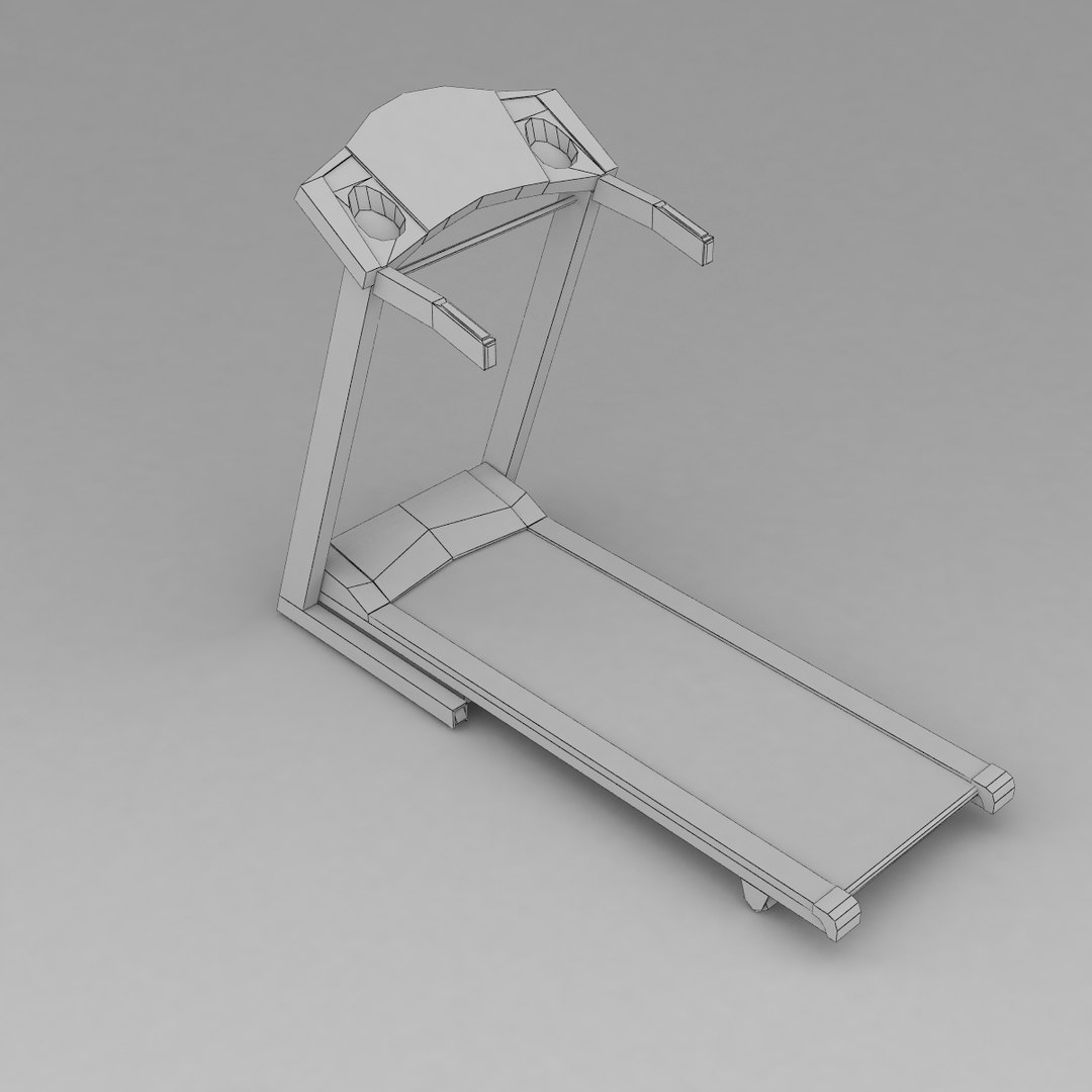 3d model treadmill low-poly