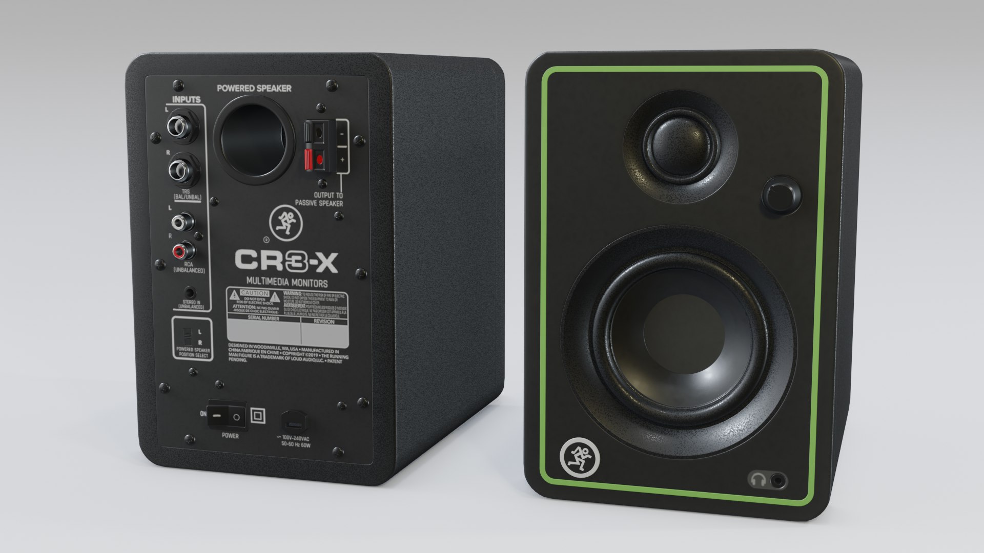 3D Studio Monitors Mackie CR3-X Black - TurboSquid 1957604