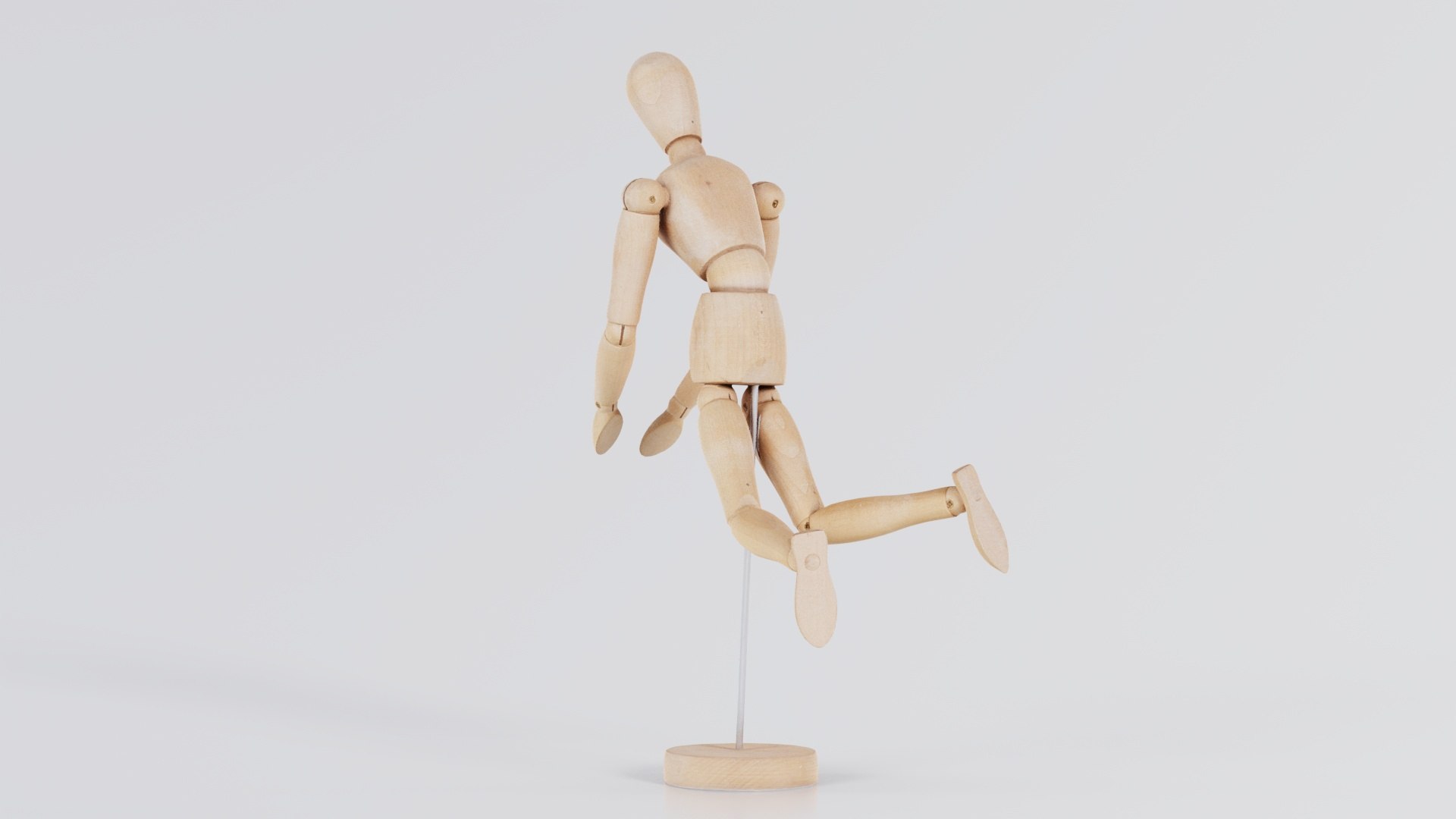 3D Wooden Mannequin Pose 14 Remastered - TurboSquid 2363588