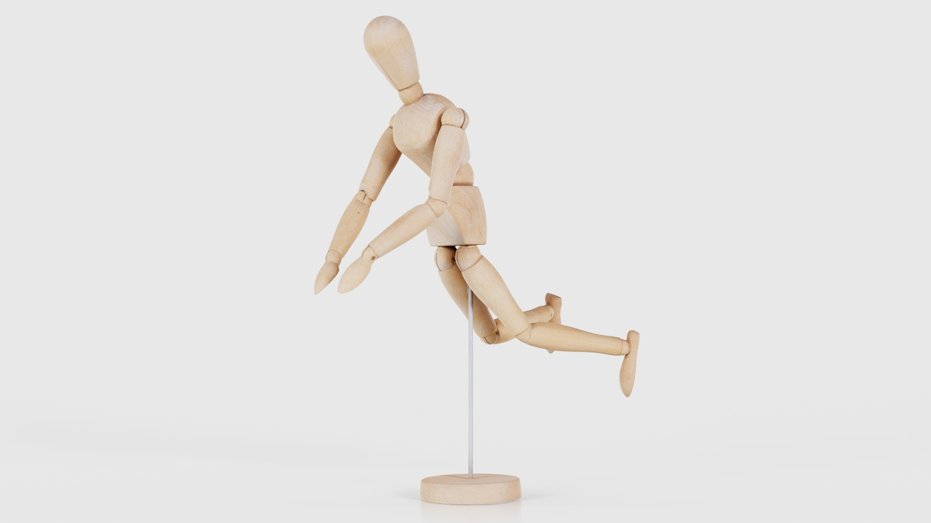 3D Wooden Mannequin Pose 14 Remastered - TurboSquid 2363588