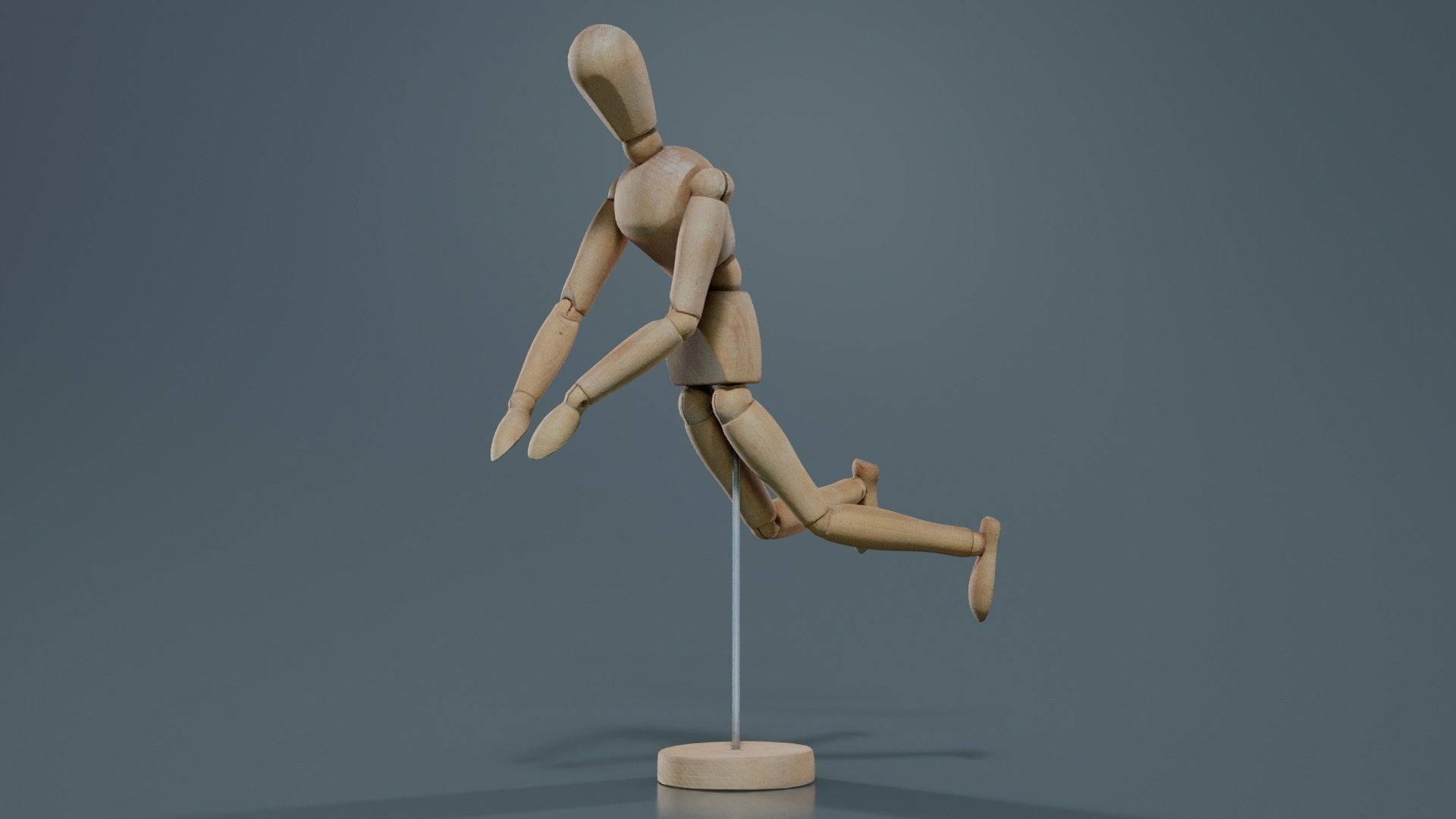 3D Wooden Mannequin Pose 14 Remastered - TurboSquid 2363588