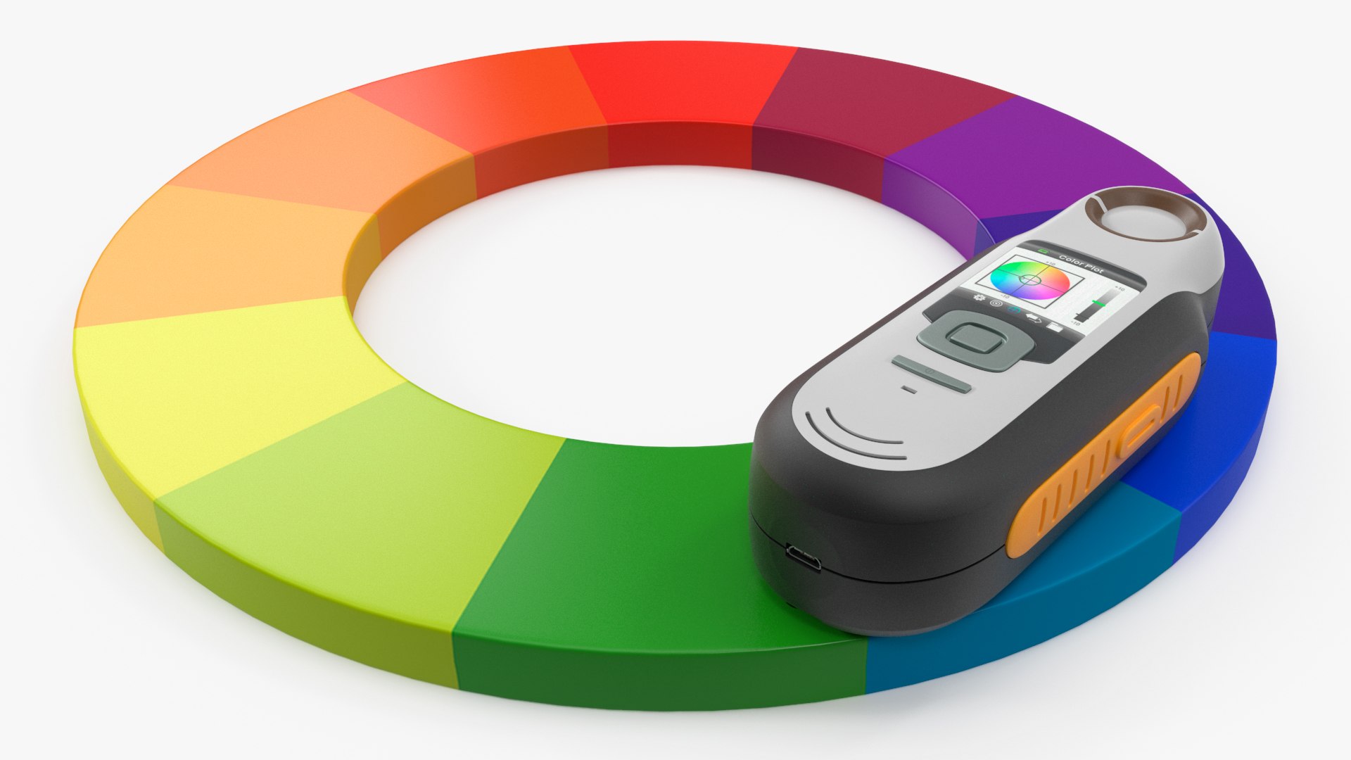 Portable Spectrocolorimeter On Circular Color Chart 3D - TurboSquid 2415924