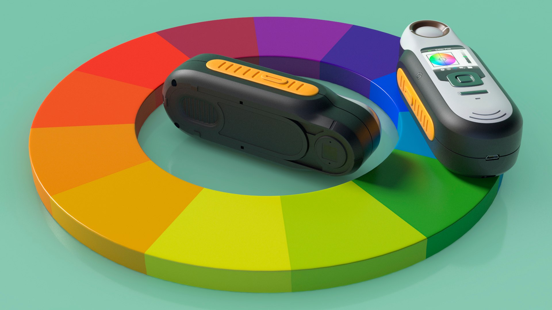 Portable Spectrocolorimeter On Circular Color Chart 3D - TurboSquid 2415924