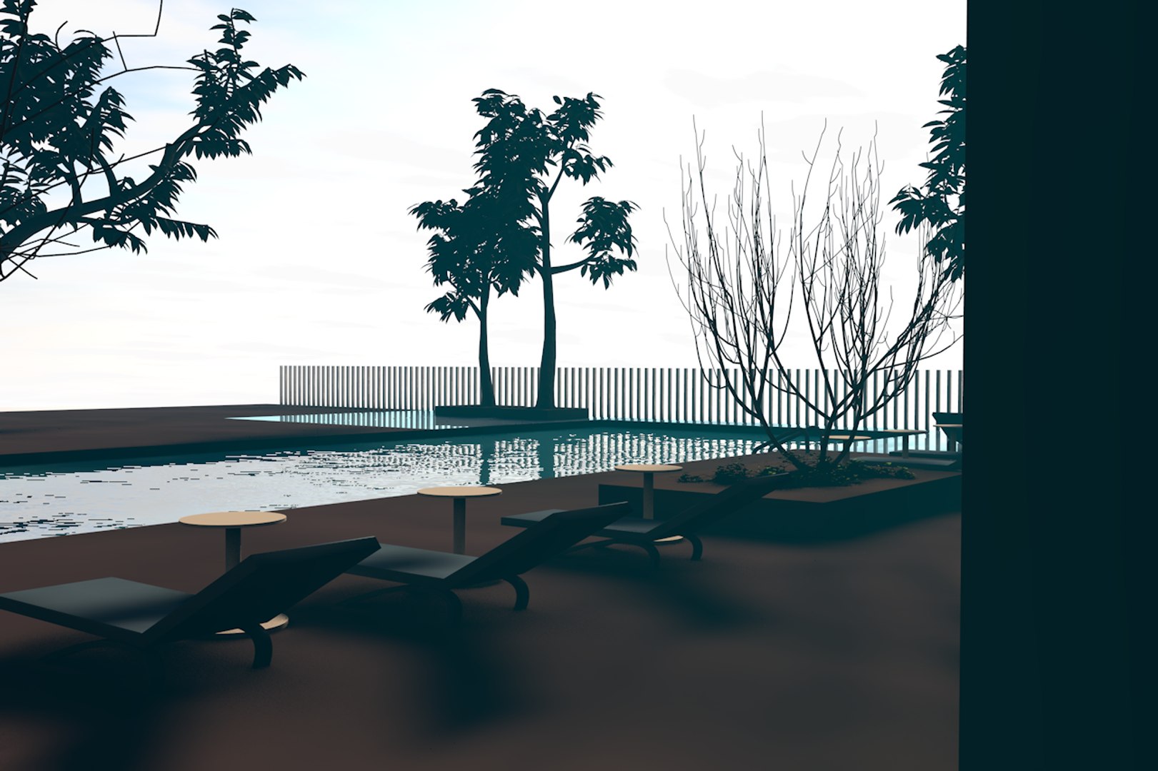 3D Hotel Suit Pool Scene Model - TurboSquid 1338674